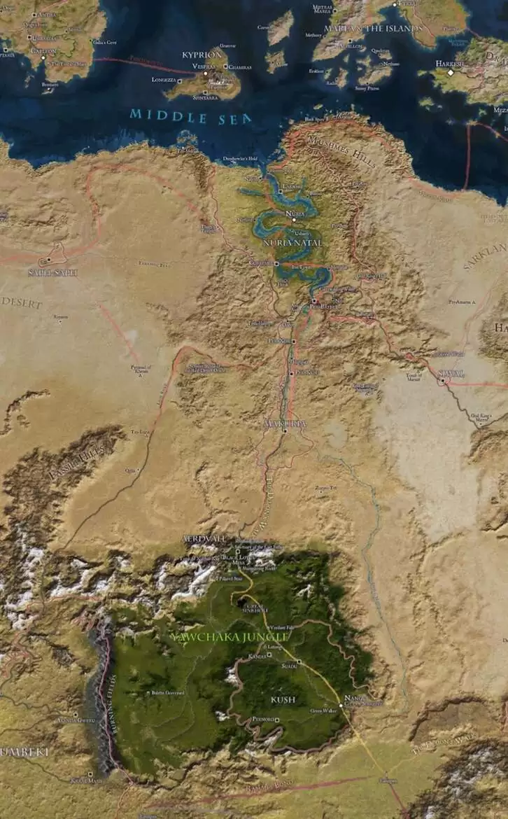 Southlands Regional Map - Kobold Press | Midgard Setting | DriveThruRPG