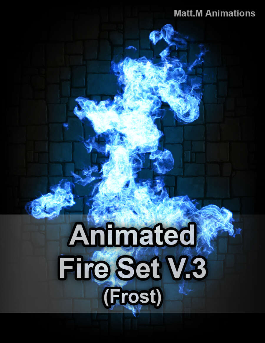 Animated Fire V.3 - Frost Fire - Matt.M Animations | DriveThruRPG