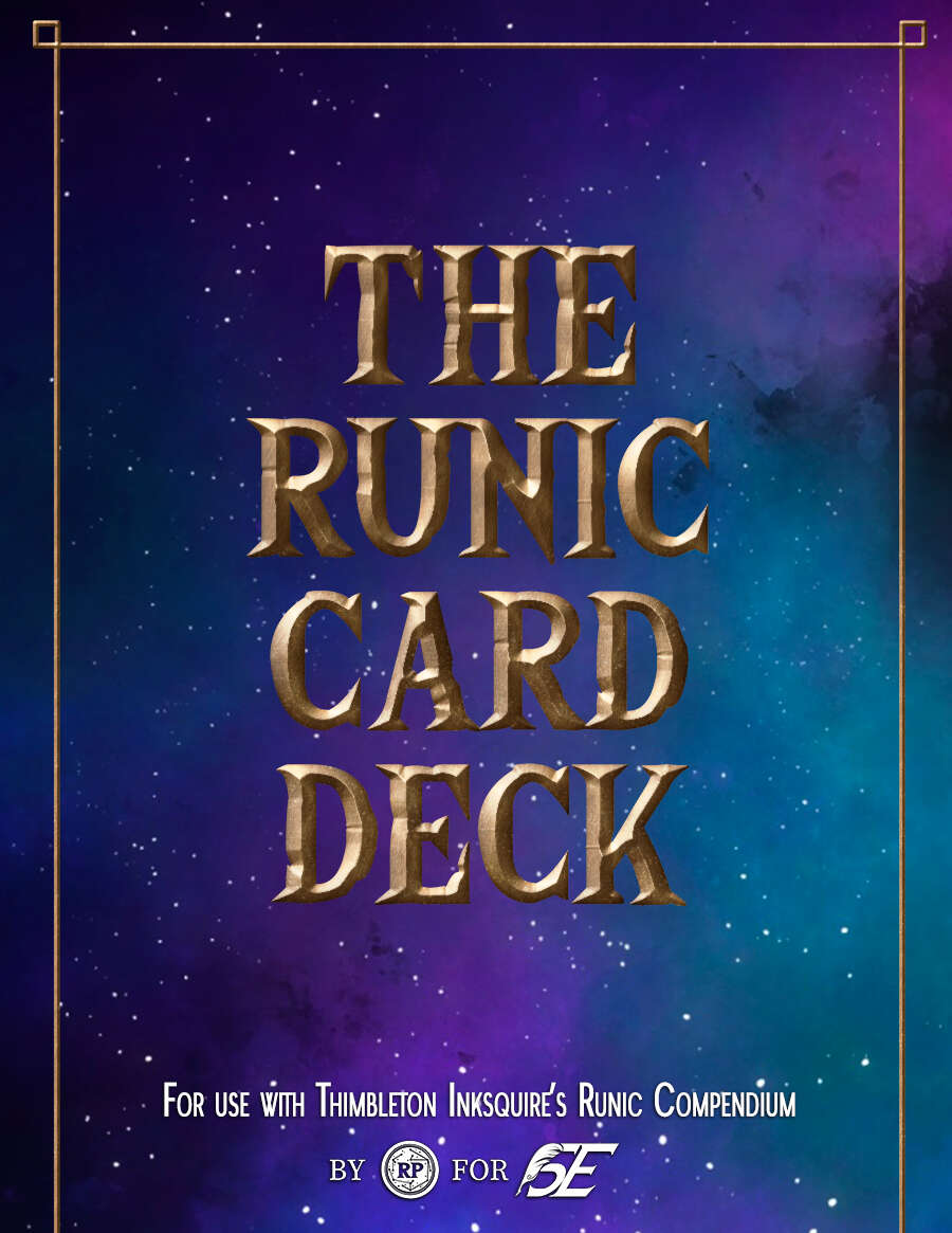 The Runic Card Deck - Runic Press | Runic Press Official | DriveThruRPG