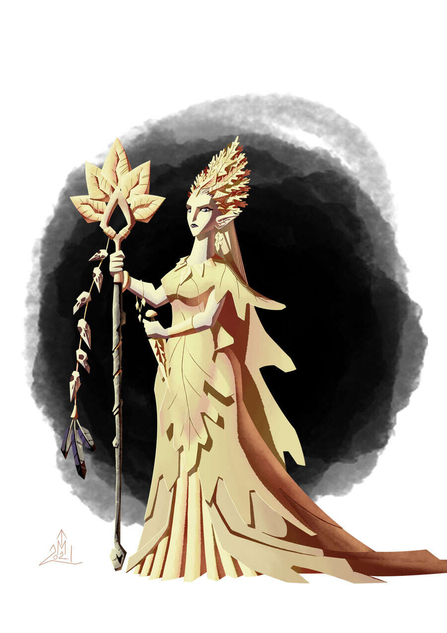 Elf Queen 1, black splash - Rad Loot | Characters, Colour | DriveThruRPG