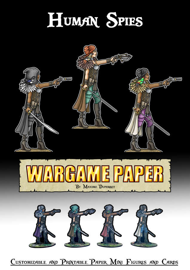 Human Spies - Customizable and Printable Paper Mini Figures and Cards ...