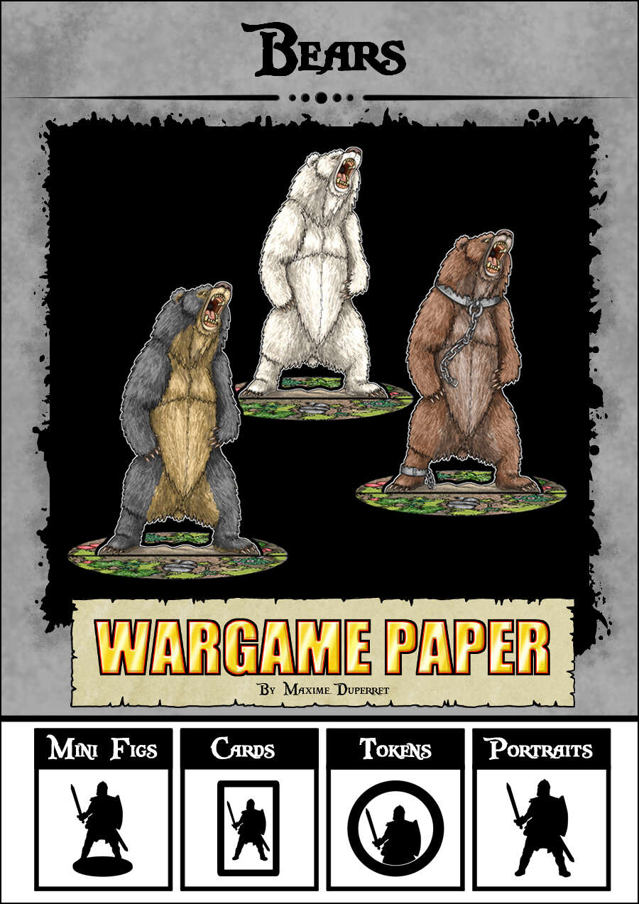 Bears - Customizable and Printable Paper Mini Figures and Cards ...