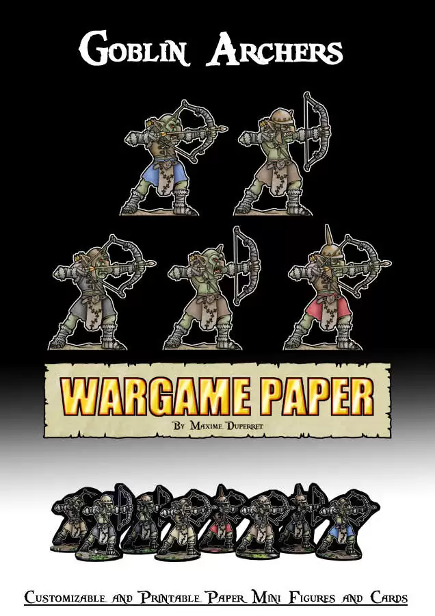 Goblin Archers - Customizable and Printable Paper Mini Figures and ...