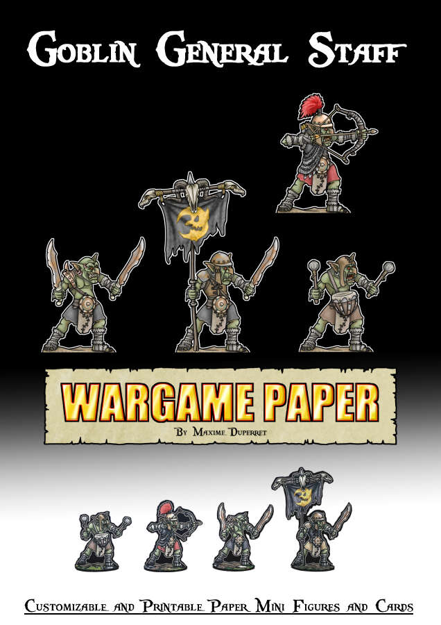 Goblin General Staff - Customizable and Printable Paper Mini Figures ...