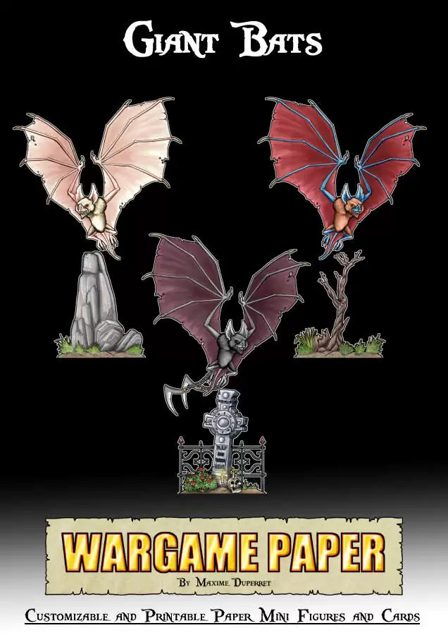 Giant Bats - Customizable and Printable Paper Mini Figures and Cards ...