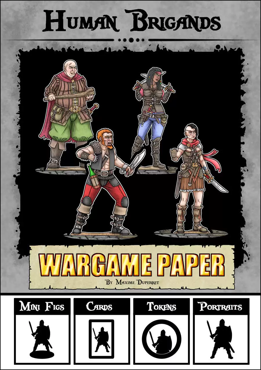 Human Brigands - Customizable and Printable Paper Mini Figurines and ...