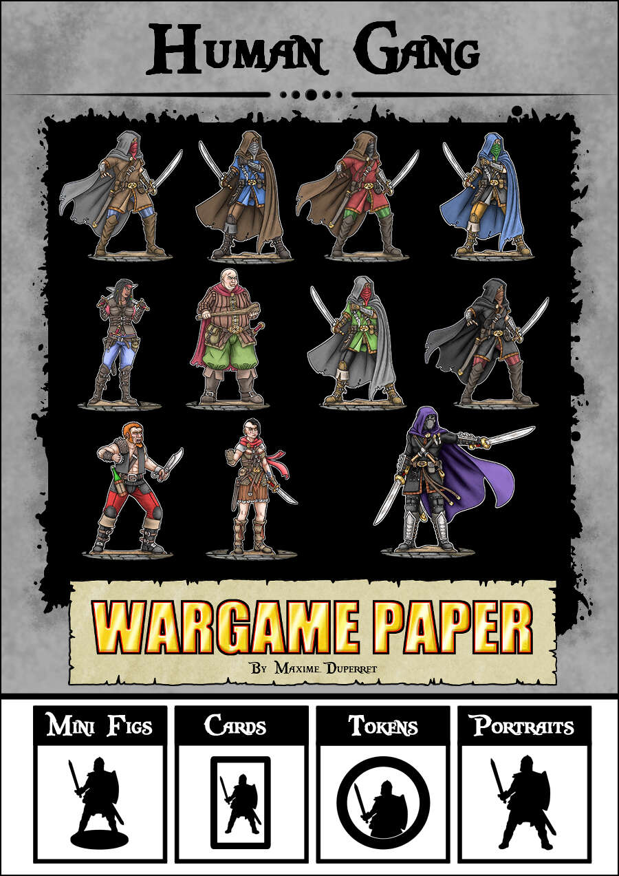 Human Gang [BUNDLE] - WargamePaper | Bundle | Humans | DriveThruRPG