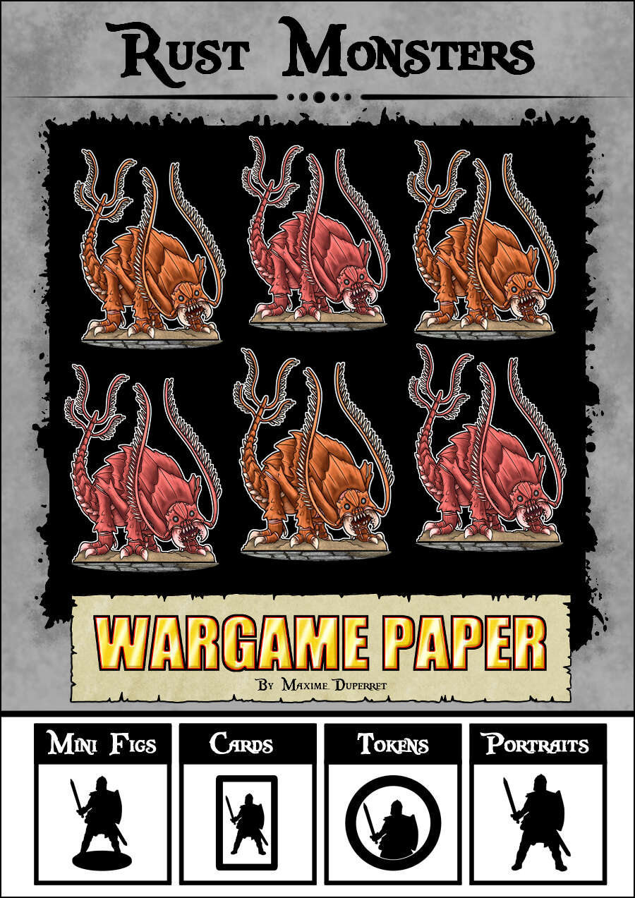 Rust Monsters - Customizable and Printable Paper Mini Figurines and ...