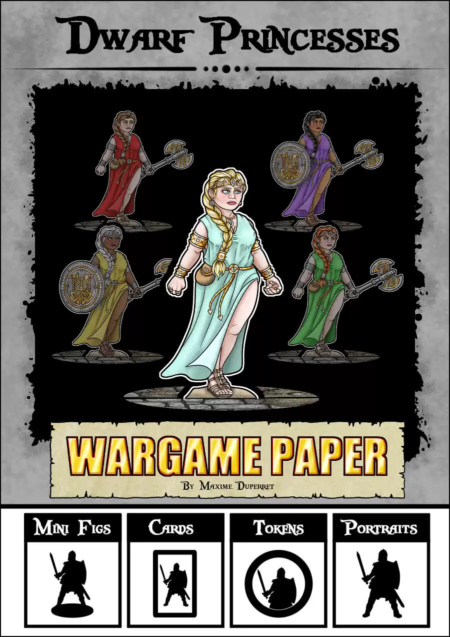 Dwarf Princesses - Customizable and Printable Paper Mini Figures and ...