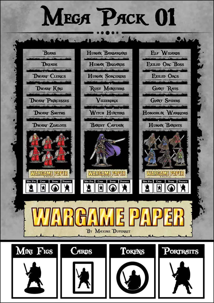 WargamePaper_Mega Pack 01 [BUNDLE] - WargamePaper | Bundle | DriveThruRPG