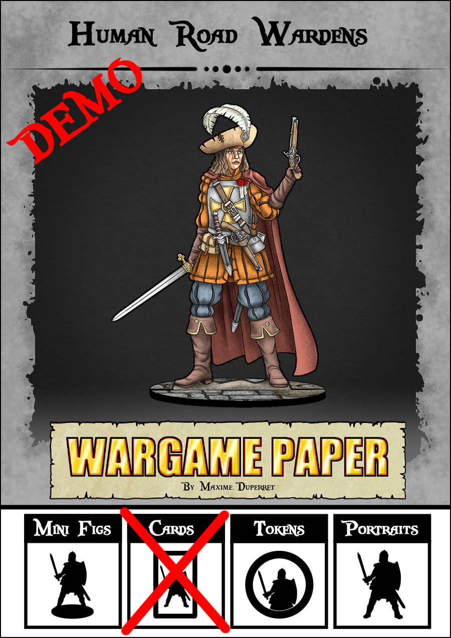 Human Road Warden 01 - Customizable and Printable Paper Mini Figurines ...