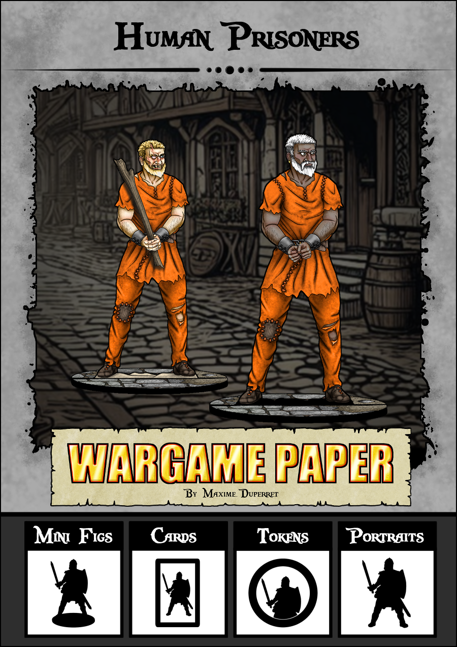 Human Prisonners 01-02 - Customizable and Printable Paper Mini ...