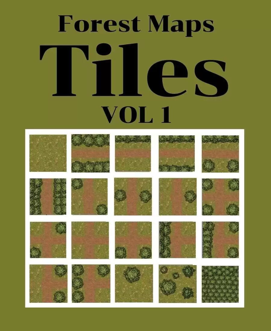Forest Maps Tiles Vol.1 (Free) - BOBMaps | DriveThruRPG