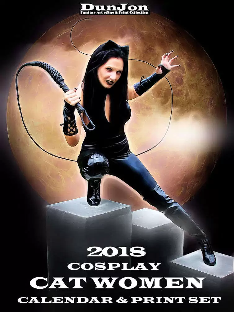 2018 Cat Women Calendar - Stainless Steel Dragon | Poster Sized Fantasy ...