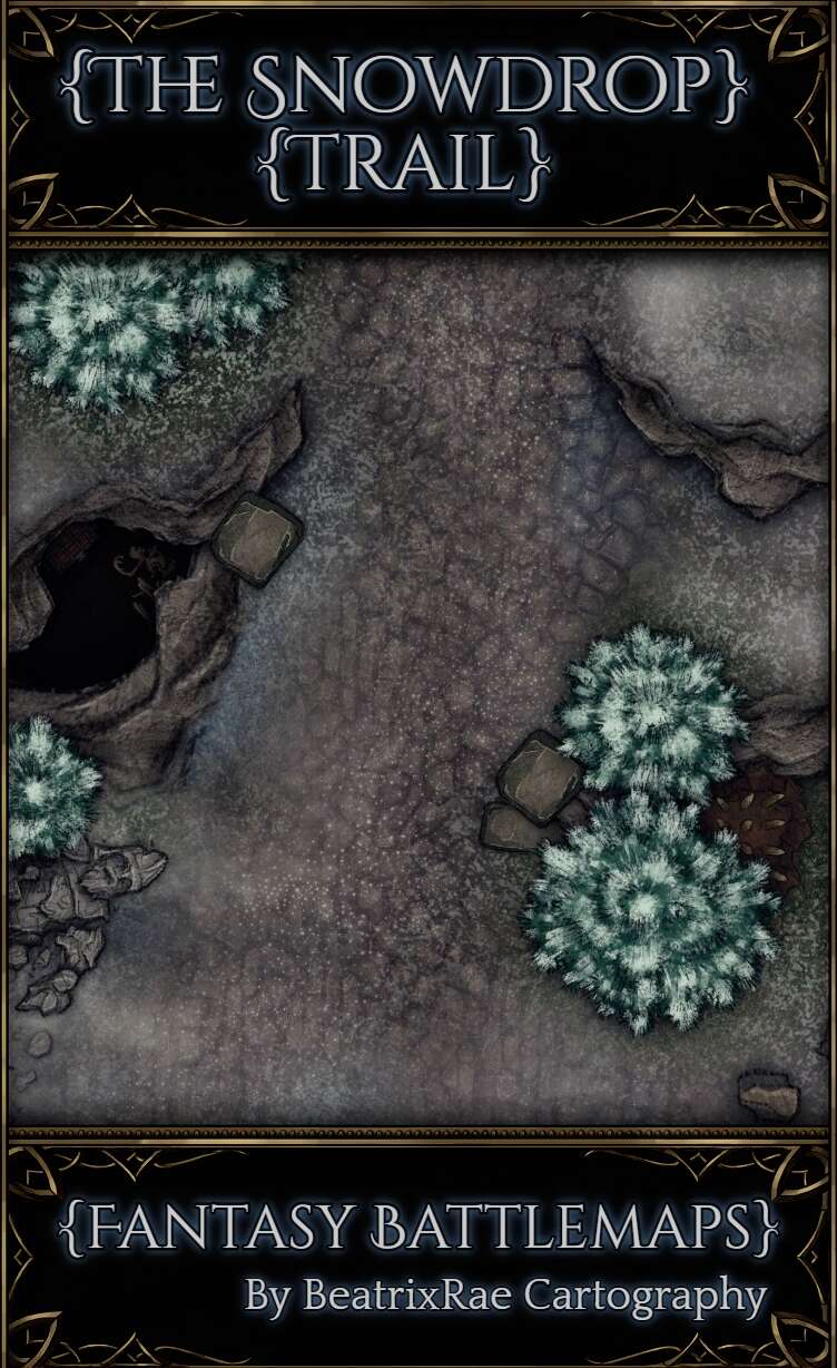 Snowdrop Trail {Fantasy Battlemap Pack} 40x30 - BeatrixRae Cartography ...