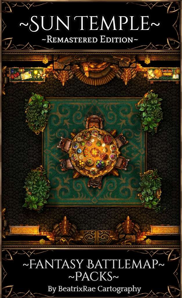 Sun Temple: Remastered Edition {Fantasy Battlemap Pack} 40x30 ...