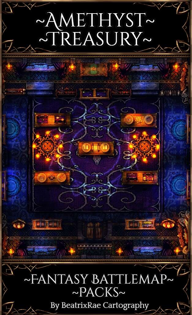 Amethyst Treasury {Fantasy Battlemap Pack} 40x30 - BeatrixRae ...