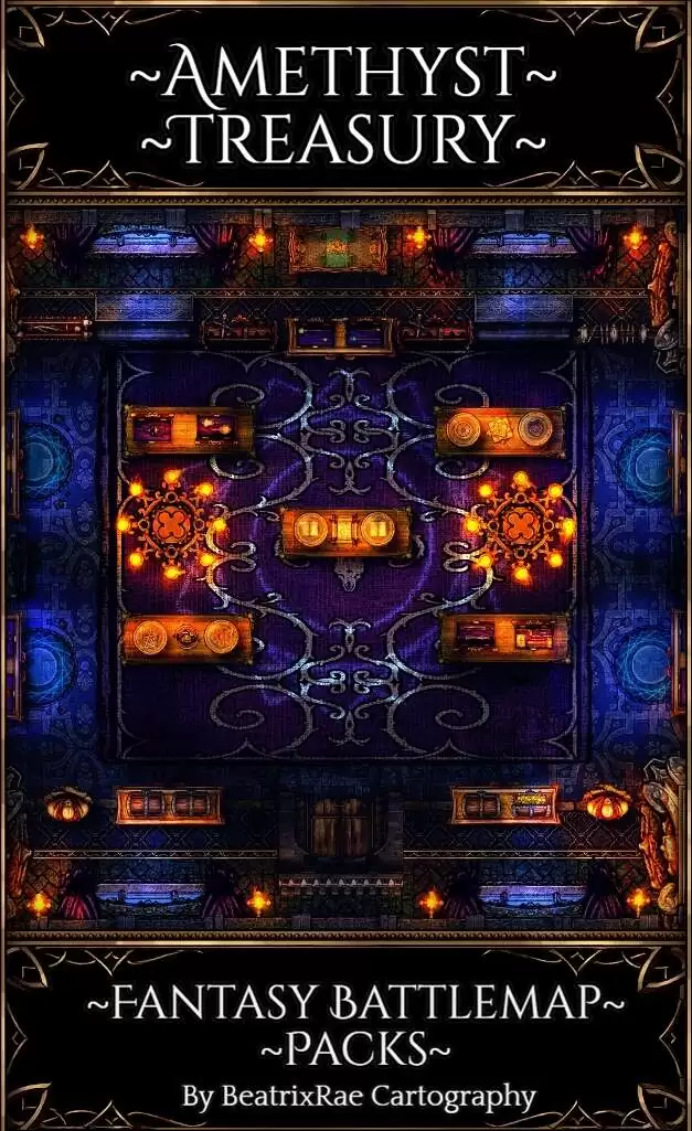 Amethyst Treasury {Fantasy Battlemap Pack} 40x30 - BeatrixRae ...
