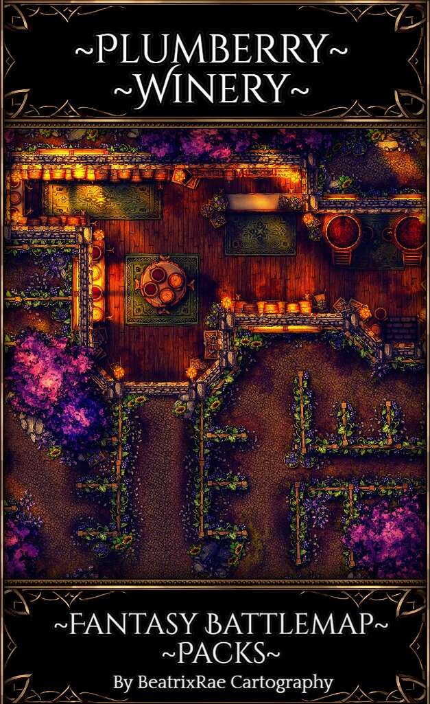 Plumberry Winery {Fantasy Battlemap Pack} 40x30 - BeatrixRae ...