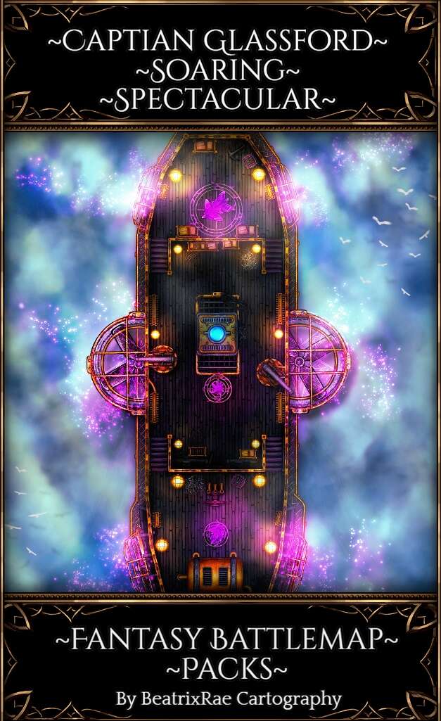 Captain Glassford's Soaring Spectacular {Fantasy Battlemap Pack} 30x40 ...