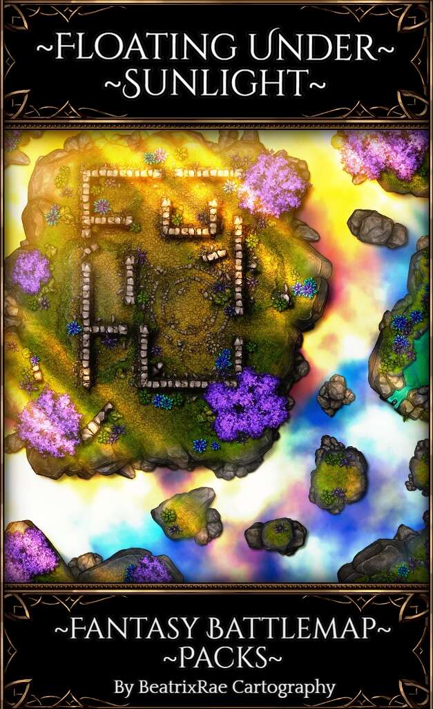Floating Under Sunlight {Fantasy Battlemap Pack} 60x60 - BeatrixRae ...