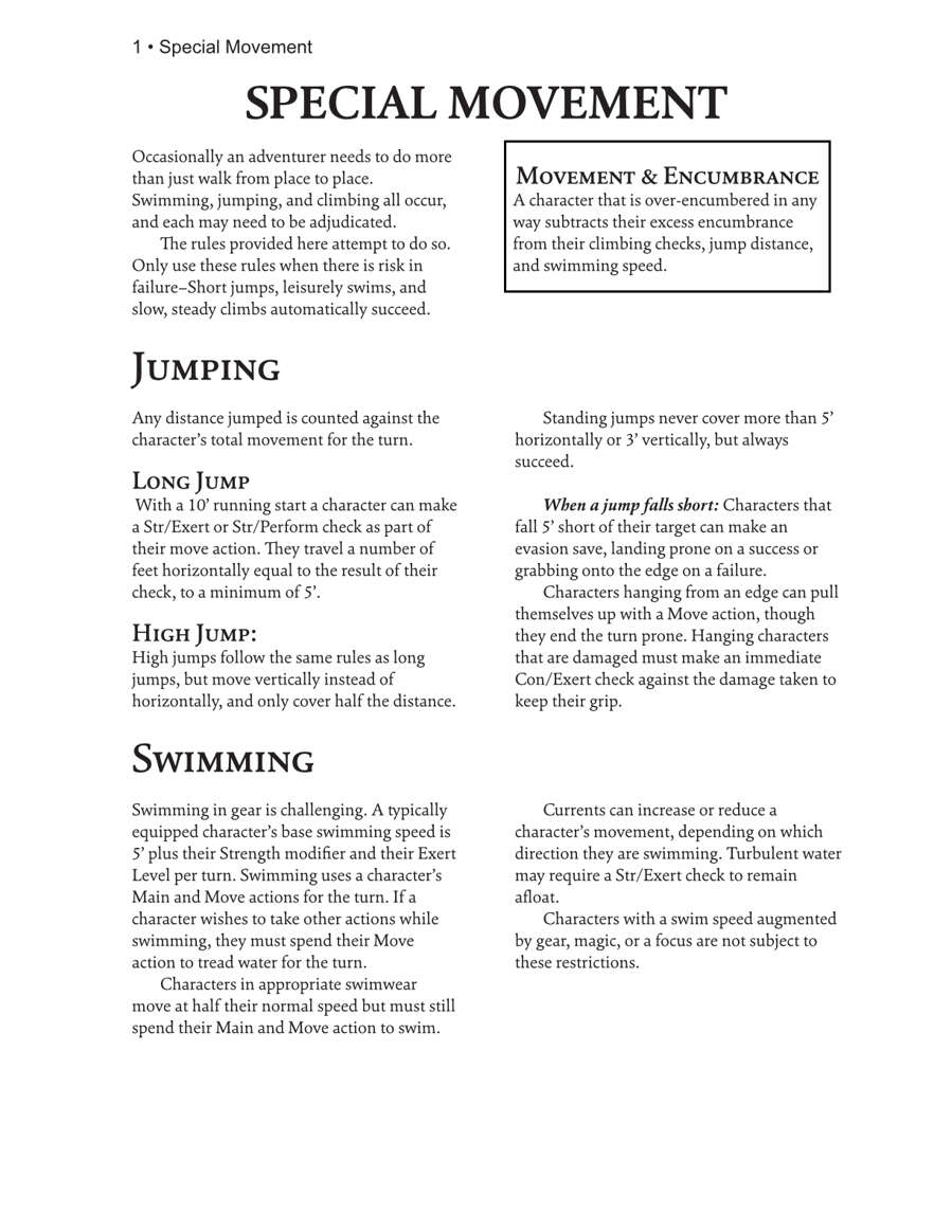 Special Movement Rules - Compatible with Worlds Without Number - Alex ...