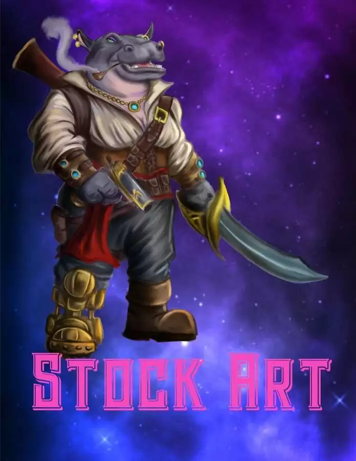 Character Art-Hippo-folk Pirate-RPG Stock Art - Allen Childers ...
