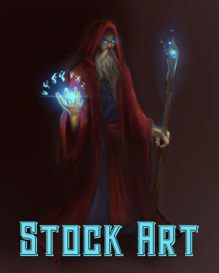Character Art-Red Wizard-RPG Stock Art - Allen Childers | DriveThruRPG