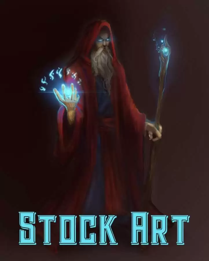 Character Art-Red Wizard-RPG Stock Art - Allen Childers | DriveThruRPG