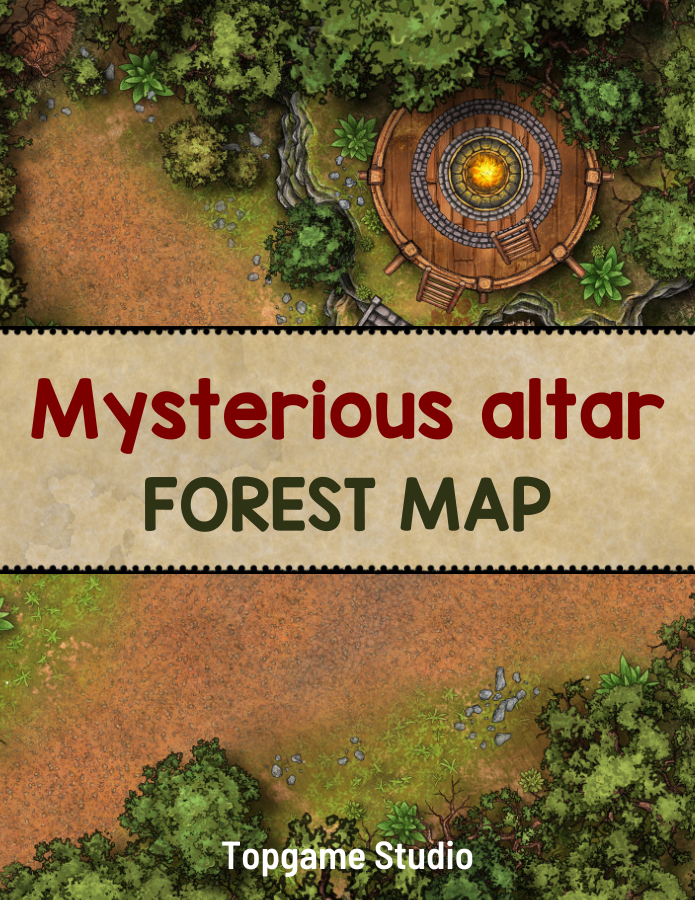 Topgame : 30x40 Mysterious altar Fantasy Forest Map - Topgame Studio ...