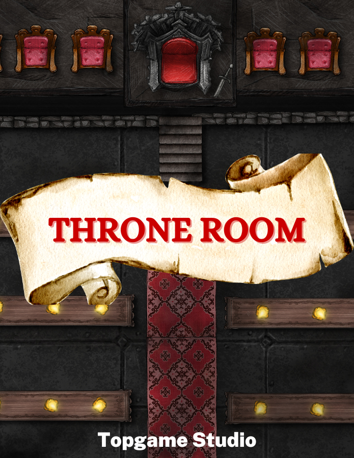 40x40 Iron Throne Room Battlemap - Topgame Studio | DriveThruRPG