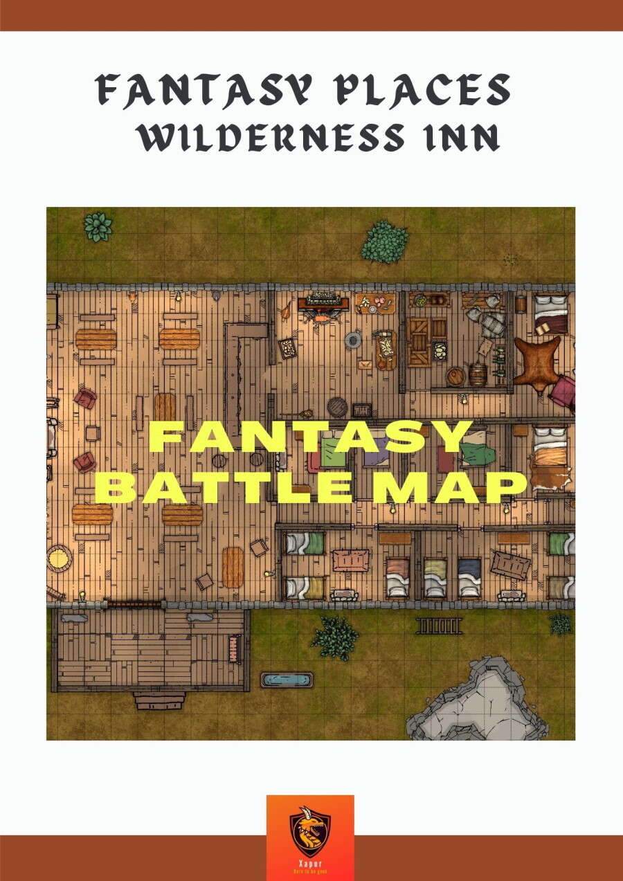 Fantasy Places: Wilderness Inn - Xapur_RPG | Battle maps | DriveThruRPG
