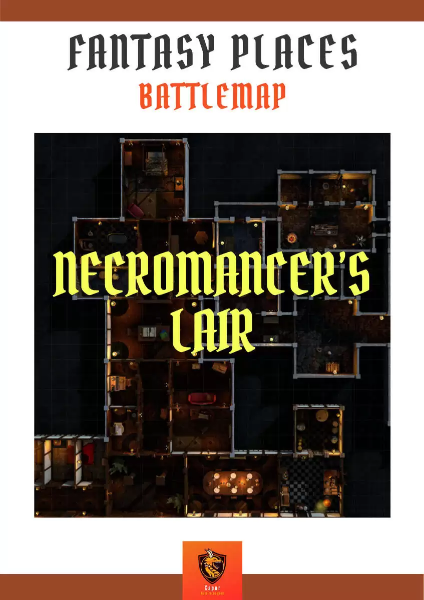 Fantasy Places: Necromancer's Lair - Xapur_RPG | Battle maps | DriveThruRPG