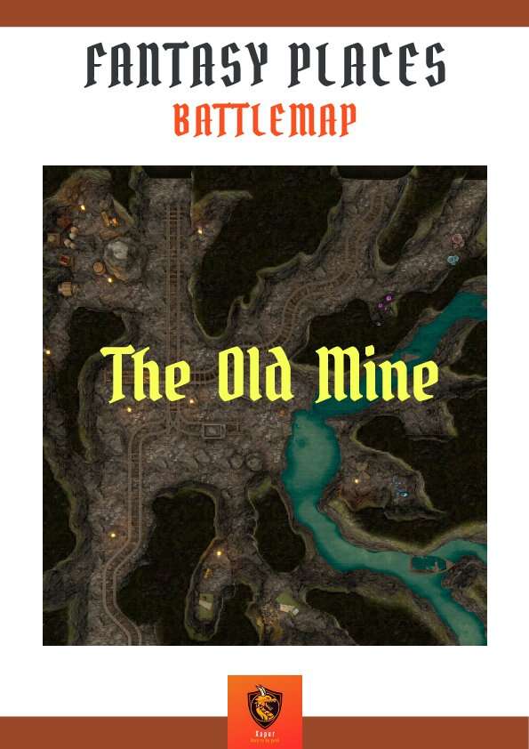 Fantasy Places: The Old Mine - Xapur_RPG | Battle maps | DriveThruRPG