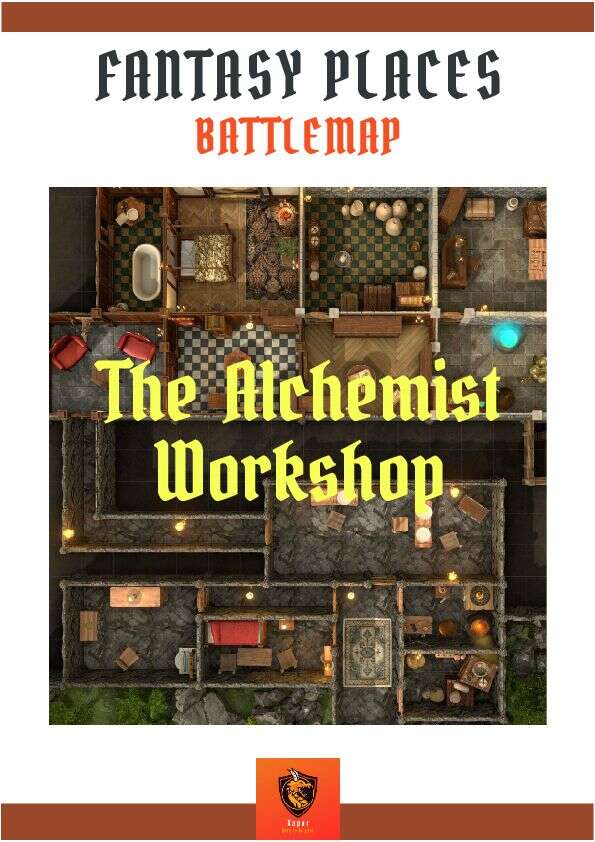 Fantasy Places: The Alchemist Workshop - Xapur_RPG | Battle maps ...