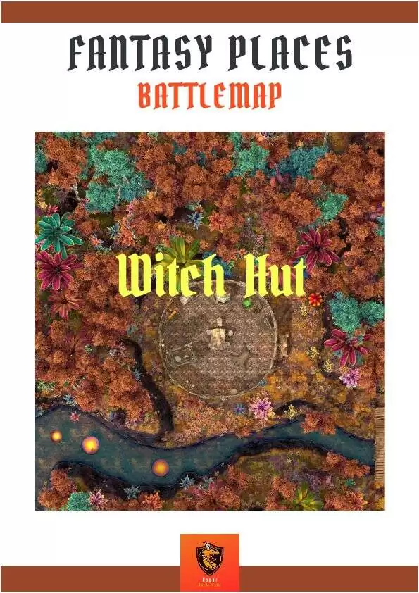 Fantasy Places: Witch Hut - Xapur_RPG | Battle maps | DriveThruRPG