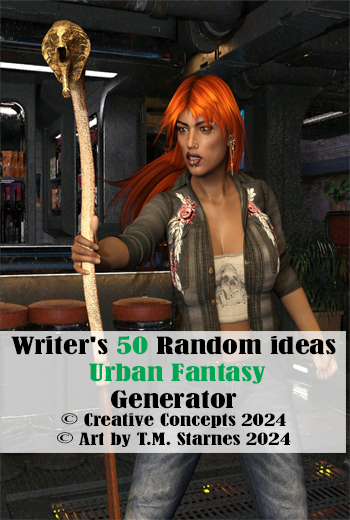 Writer’s 50 Random Ideas Urban Fantasy Generator - Creative Concepts ...