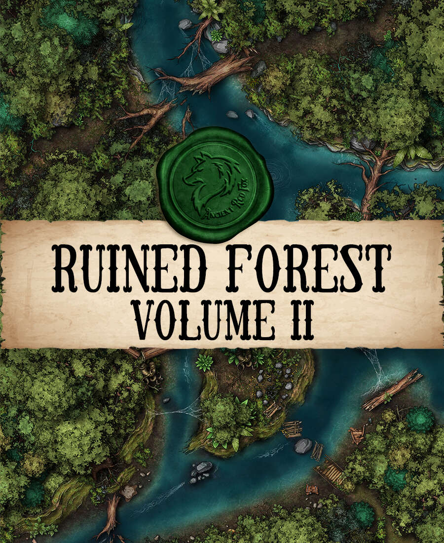 Ruined Forest Map Set 2 - Ancient Red Fox | DriveThruRPG