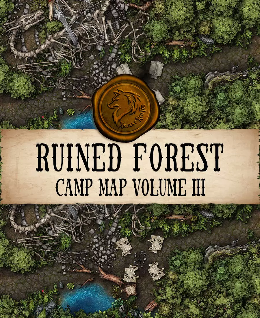 Ruined Forest Map Camp Set 3 - Ancient Red Fox | DriveThruRPG