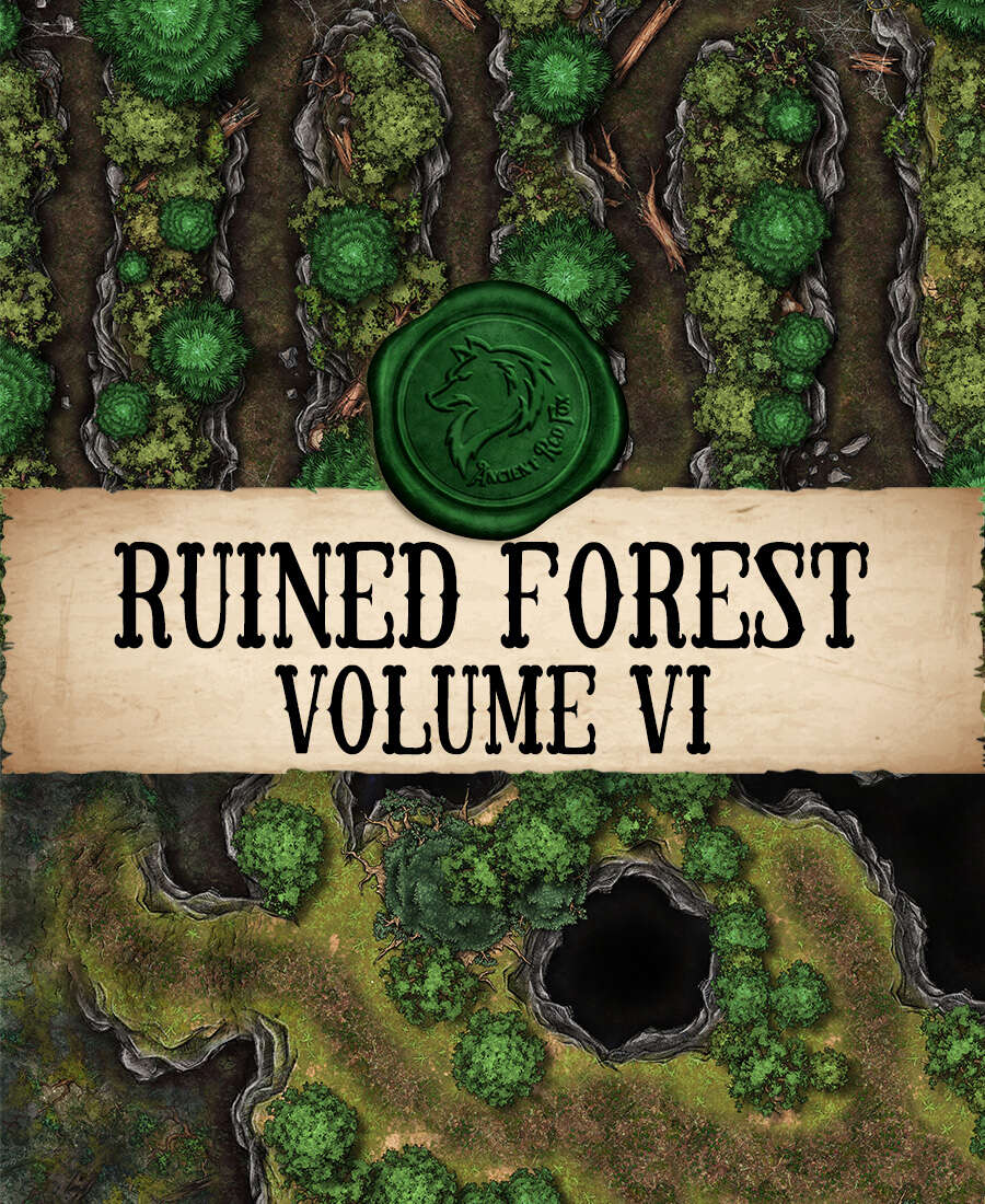 Ruined Forest Map Set 6 - Ancient Red Fox | DriveThruRPG