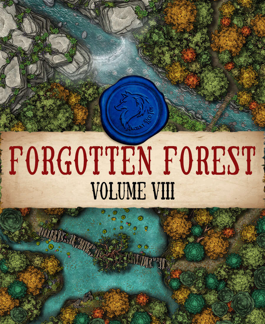 Forgotten Forest Map Set 8 - Ancient Red Fox | DriveThruRPG