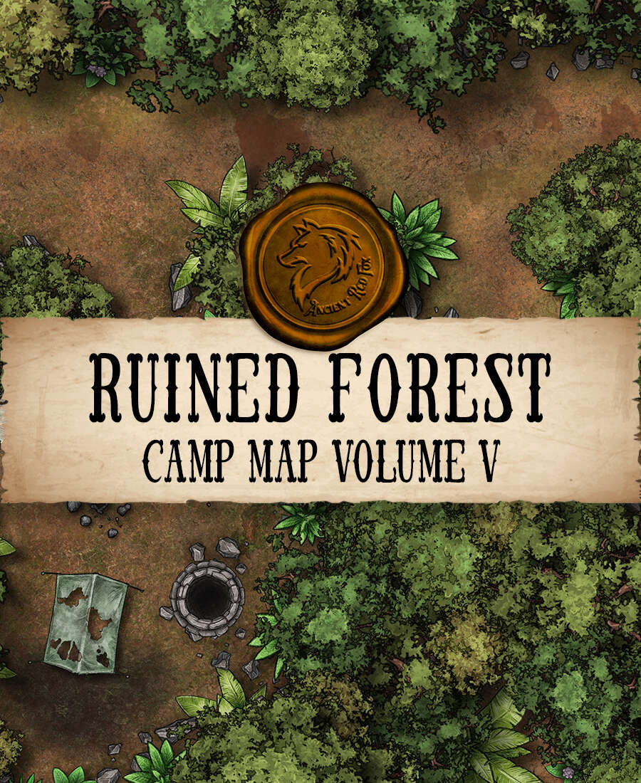Ruined Forest Map Camp Set 5 - Ancient Red Fox | DriveThruRPG