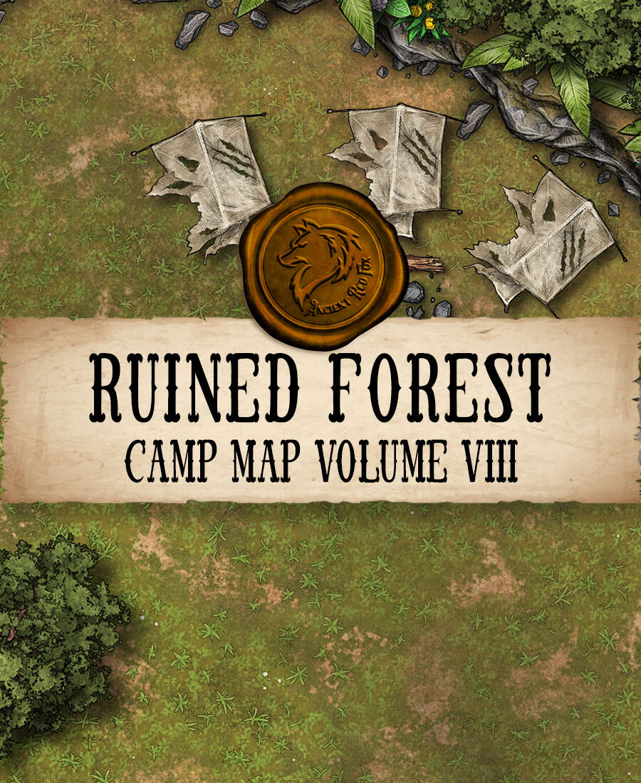Ruined Forest Map Camp Set 8 - Ancient Red Fox | DriveThruRPG