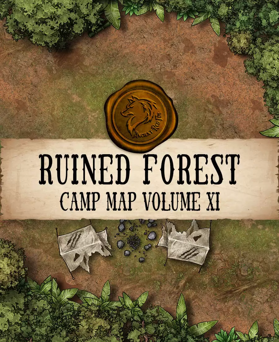 Ruined Forest Map Camp Set 11 - Ancient Red Fox | DriveThruRPG