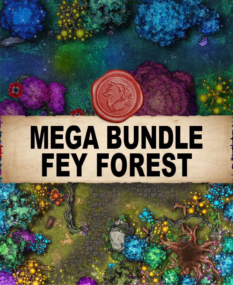 Mega Bundle (72 JPG 4K) Fey Forrest - Ancient Red Fox | DriveThruRPG