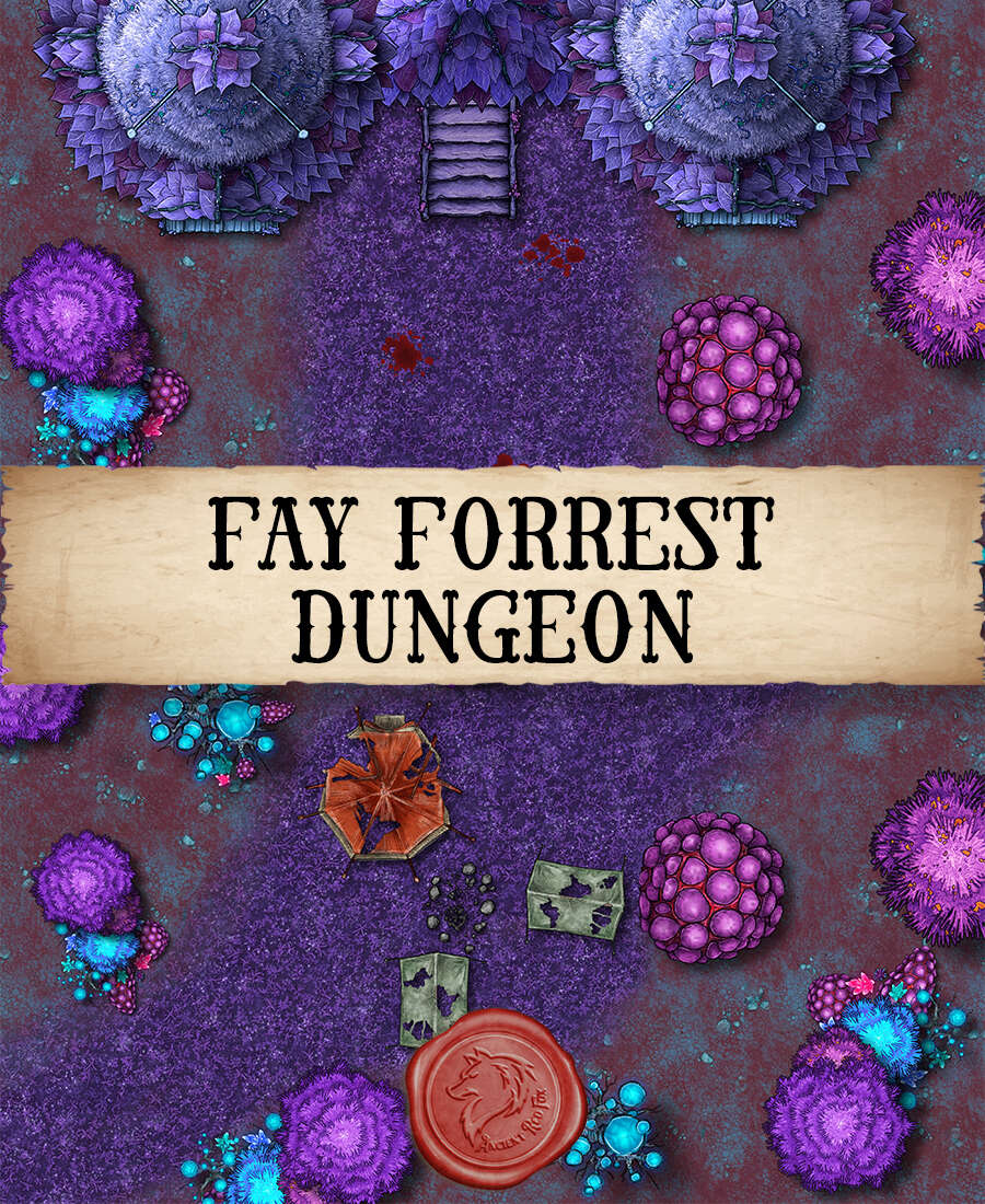 Fay Forrest Dungeon Map Set 1 - Ancient Red Fox | DriveThruRPG