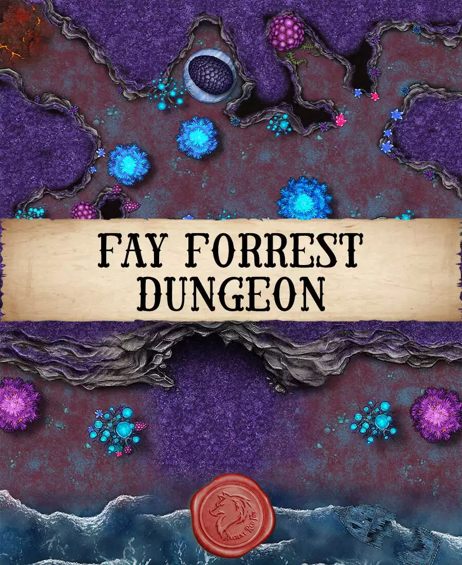 Fay Forrest Dungeon Map Set 2 - Ancient Red Fox | DriveThruRPG
