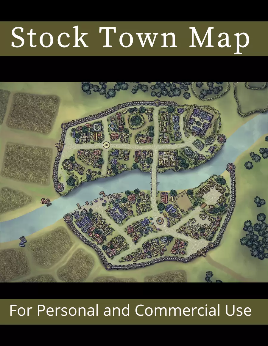 Stock Town Map #1 - J.F. de los Reyes | DriveThruRPG