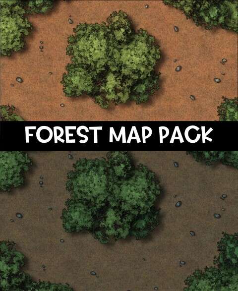 Dreamworks Forest Battle Maps Pack #2 - owlschoolmaps | DriveThruRPG