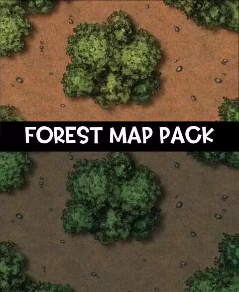 Dreamworks Forest Battle Maps Pack #2 - owlschoolmaps | DriveThruRPG